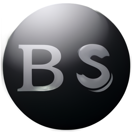 Detail Show of icon: a bbs logo, black and white, just words | AI Icon Generator